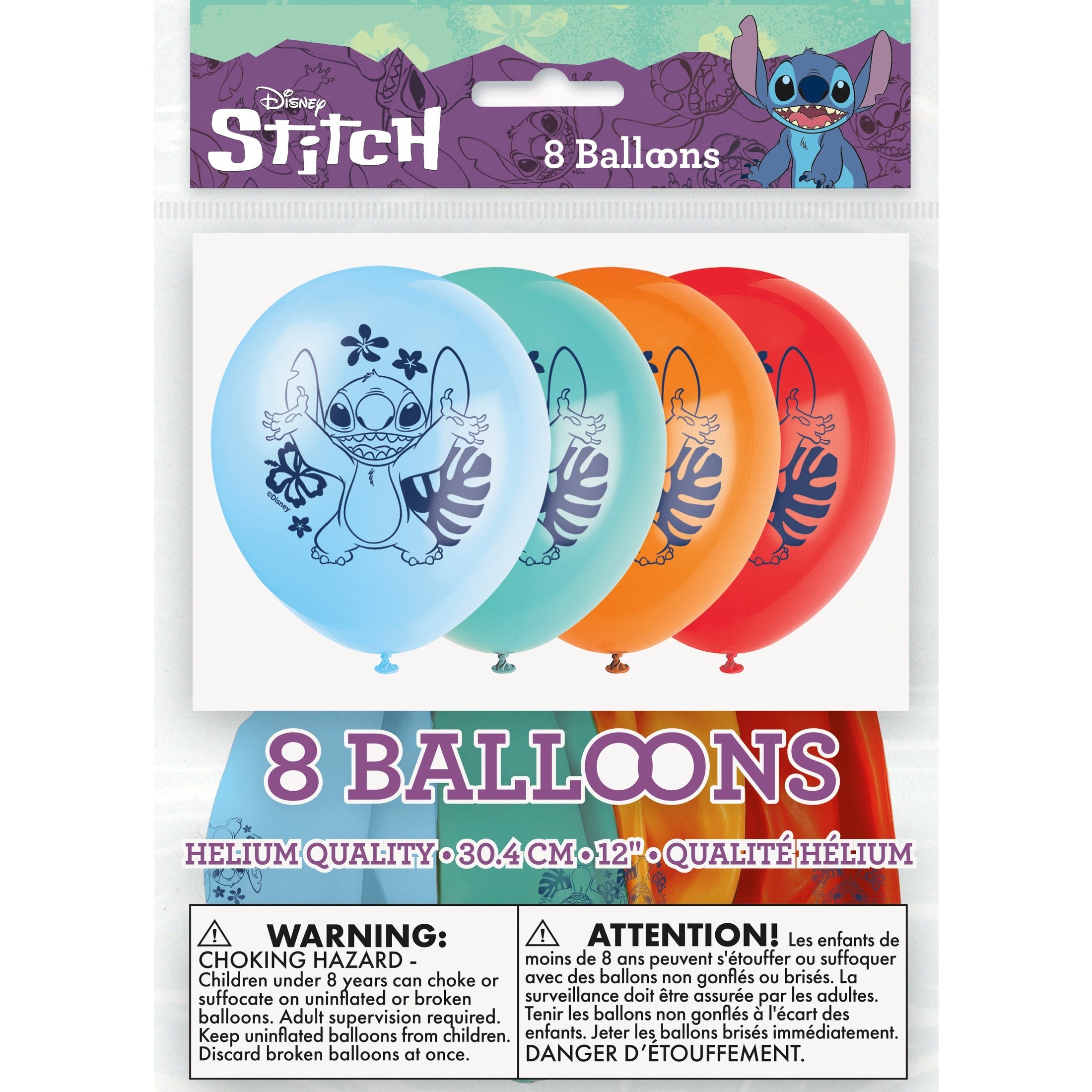 Disney Stitch 12" Latex Balloons – Party Stuff