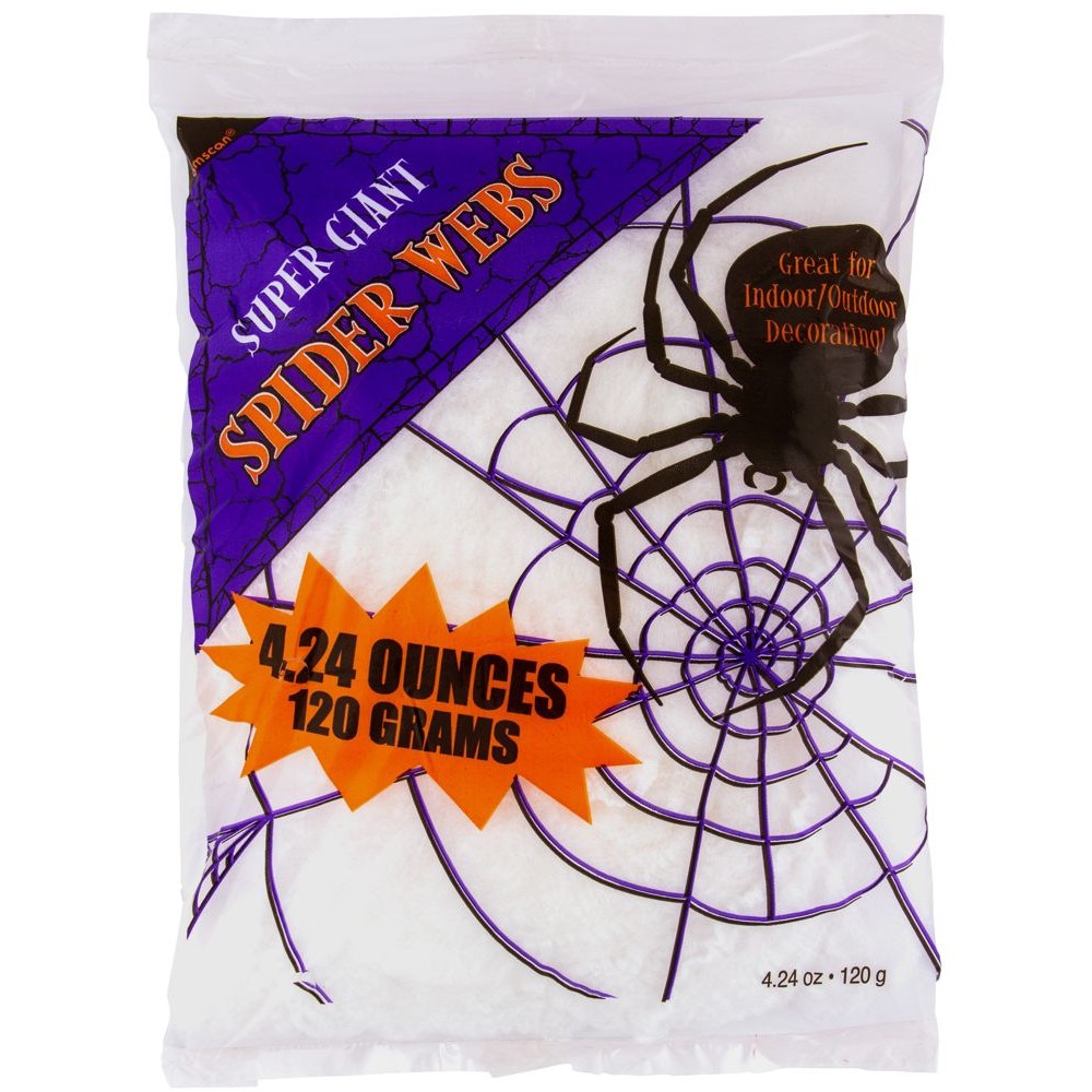 Super Giant White Polyester Spider Webs – Party Stuff