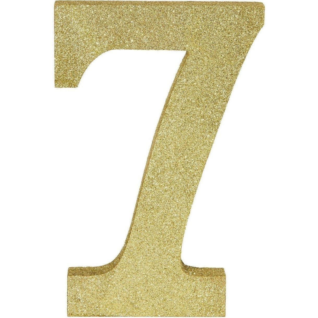 Glitter Gold Number 7 Sign – Party Stuff