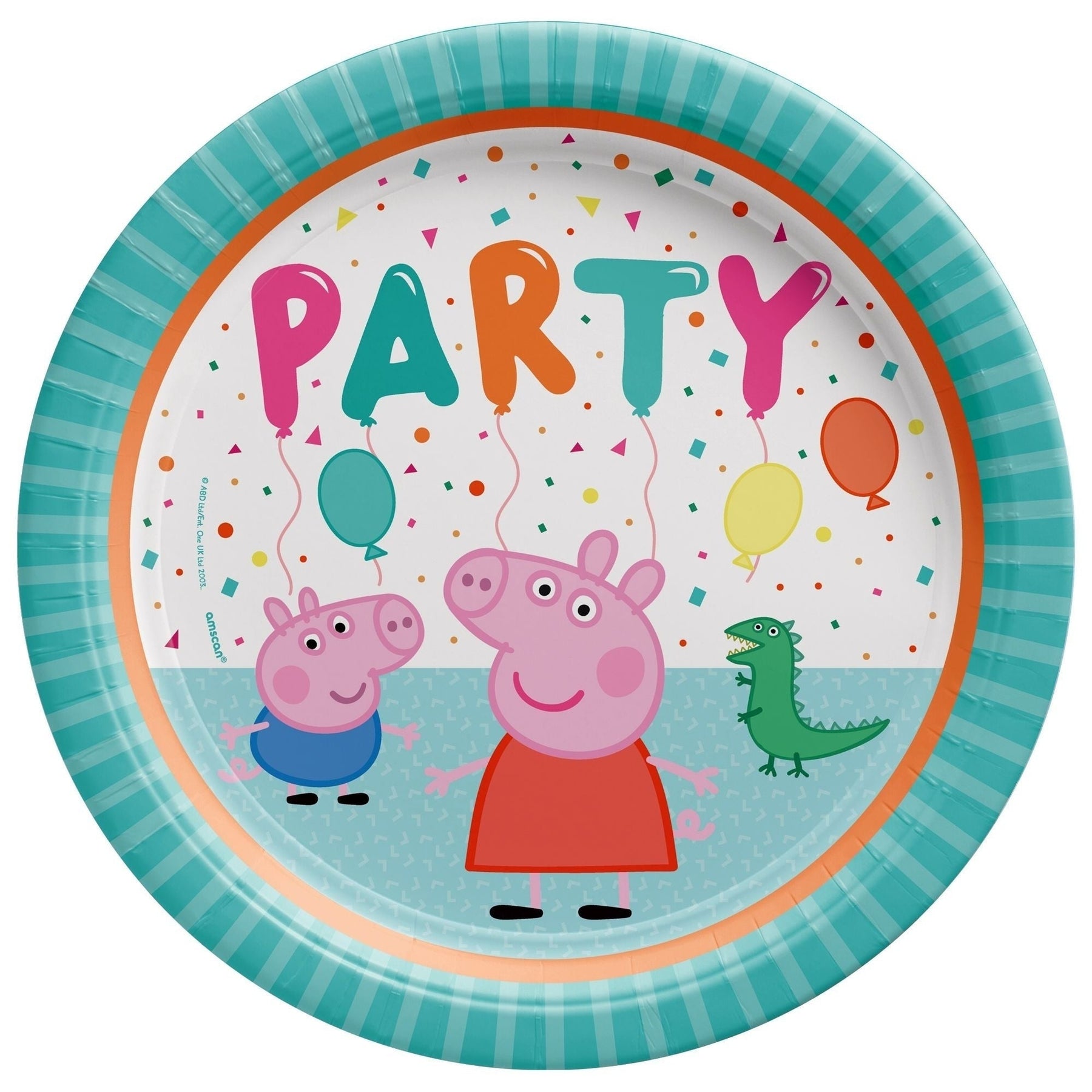 Plates - Blue, Peppa Pig™ Confetti Party, Round, 9" – Party Stuff